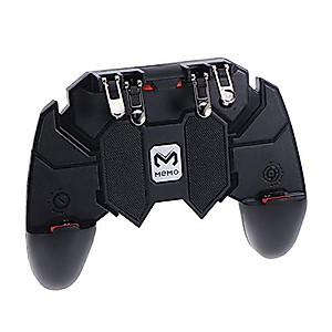 AK66 Six Finger All- in- One Mobile Game Controller Fire Key Button for Mobile Game Eating Chicken Artifacts Game Handle (Black) Cell Phone Automobile Accessories