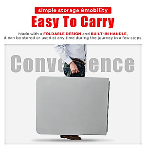 MGHH Folding Table 6ft Plastic Table Camping Table Foldable Adjustable for Picnic,Camping,Kitchen, Party Outdoor Indoor (White)