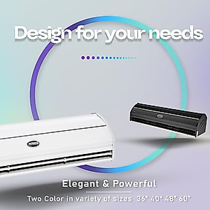 DuraSteel Wall Mounted Air Curtain Fan - White 36 Inch Air Door - UL Certified Heavy Duty - Commercial Super Power Indoor Over Door Fan with Door Magnetic Switch by Aerial Titan-2