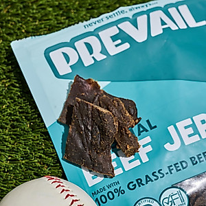 PREVAIL Original Grass-Fed Beef Jerky | Soy Free | 100% Grass-Fed | Gluten Free Snacks | High Protein Snacks | Free of Preservatives | No GMO's | Pack of (3) Bags | 2.25oz