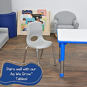 Children’s Factory, AB8014GYC, 14" H MyPosture Chair, Gray, Middle & High School Desk or Activity Table Chair, Big Kids Flexible Seating Classroom Furniture