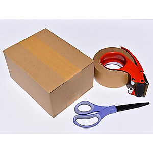 Heavy Duty Steel Packing Tape Dispenser - for 2 inch Wide Tape with 3 inch Inner Paper Core - Hand-Held Professional Quality Metal Packaging Tape Dispenser for Sealing Moving and Shipping Boxes, Red