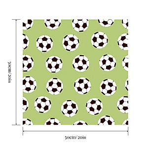 PAPER FAIR 60 Sheet Soccer Pattern Tissue Paper 20 x 20in Green White Black Football Art Gift Wrapping Paper DIY Craft Art Paper for Baby Shower Birthday Party Gift Packing