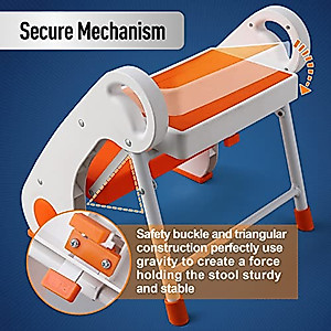 Topfun 2 Step Stool for Kids, Anti-Slip Toddler Two Step Stool for Bathroom Sink Kitchen, Sturdy Toilet Potty Training Step Stool, Hold up to 450lbs, Non-Slip Feet and Top Platform