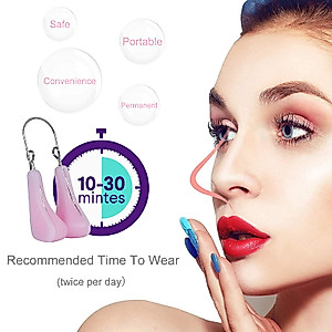 5 Pieces Nose Shaper Lifter Clips Nose Beauty Up Lifting, Pain Free Nose Slimmer Nose Bridge Straightener Corrector, Soft Safety Silicone Nose shaper Nose Lifter Tools for Women Girls