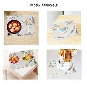 Dish Drying Mat Made of Diatomaceous Earth, Quick-Dry Absorbent Dish Drying Pad for Kitchen Counter, baby bottles, Eco-Friendly Stone Dish Rack Mat, Marble Style, 15.75''x 11.81''