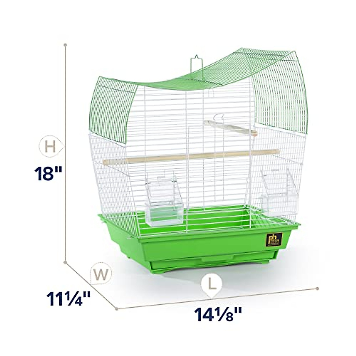 Prevue Pet Products South Beach Wave Top Bird Cage, Lime Green (SP50081)