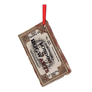 Nemesis Now Officially Licensed Harry Potter Hogwarts Express Ticket Hanging Ornament 9.5cm, Cream