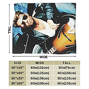 George Music Michael Blanket Soft and Warm Throw Blanket Lightweight Flannel Fleece Blankets for Home Bed Sofa 80"x60"