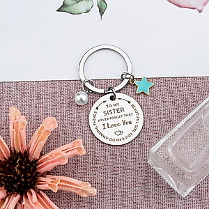 Keychain sister birthday gifts from sister key chain sister gifts key ring gift for sisters from sisters best sisters jewelry unique birthday christmas graduation presents for little big sister