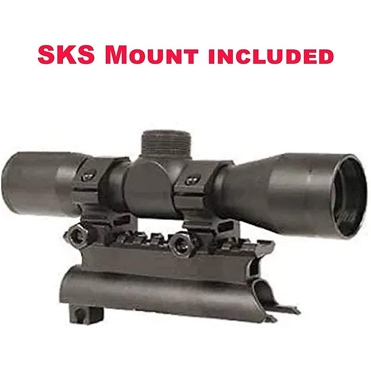 GOTICAL 4X32 Compact .223 .308 7.62x39 mm Tactical Scope Mil Dot with Ring Compact Riflescopes Hunting scopes (Scope Package 2)