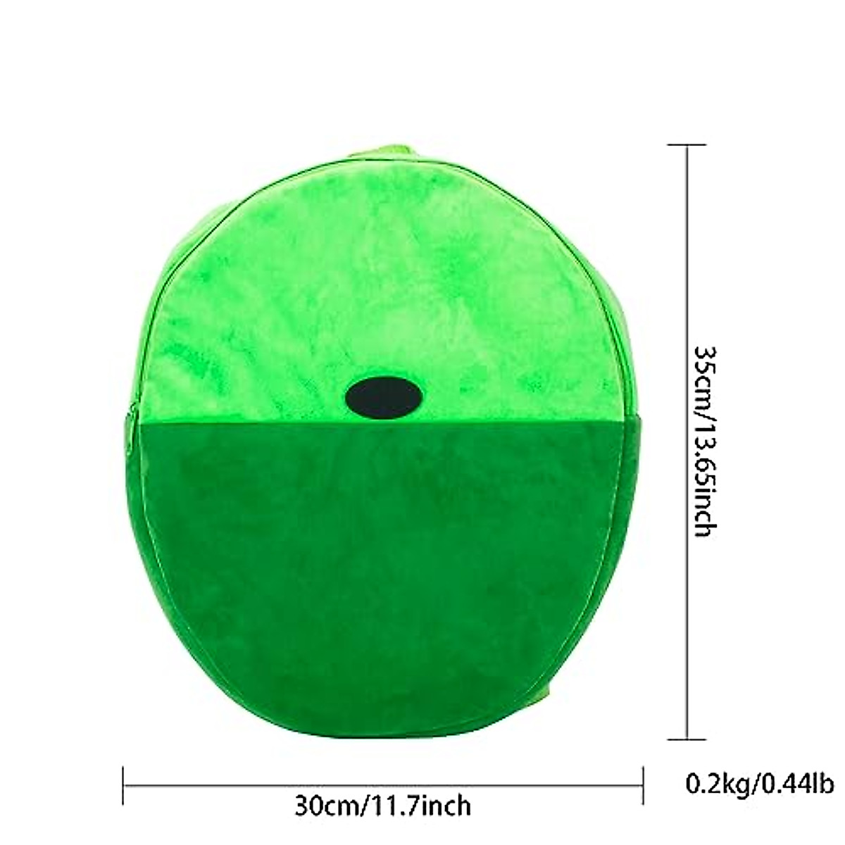 DSKOBT Green Backpack for Anime Costume Prop Lime Green Plush Backpack Cartoon Human's Adventure For Cosplay Halloween (Green)