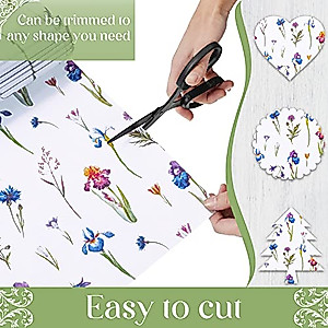 24 Sheets Scented Drawer Liners Drawer Liners for Dresser Non Adhesive Paper Sheets Fragrant Drawer Paper Liner for Shelf Closet Dresser Drawers Home Bedroom (Bright Flowers)