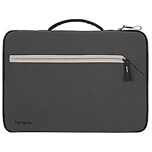 Targus City Fusion Laptop Sleeve 13 to 14 Inch Laptop Case for Dell, Lenovo, Apple MacBook or Chromebook, Laptop Cover with Handle, Water-Resistant Laptop Sleeve, Grey (TBS571GL)