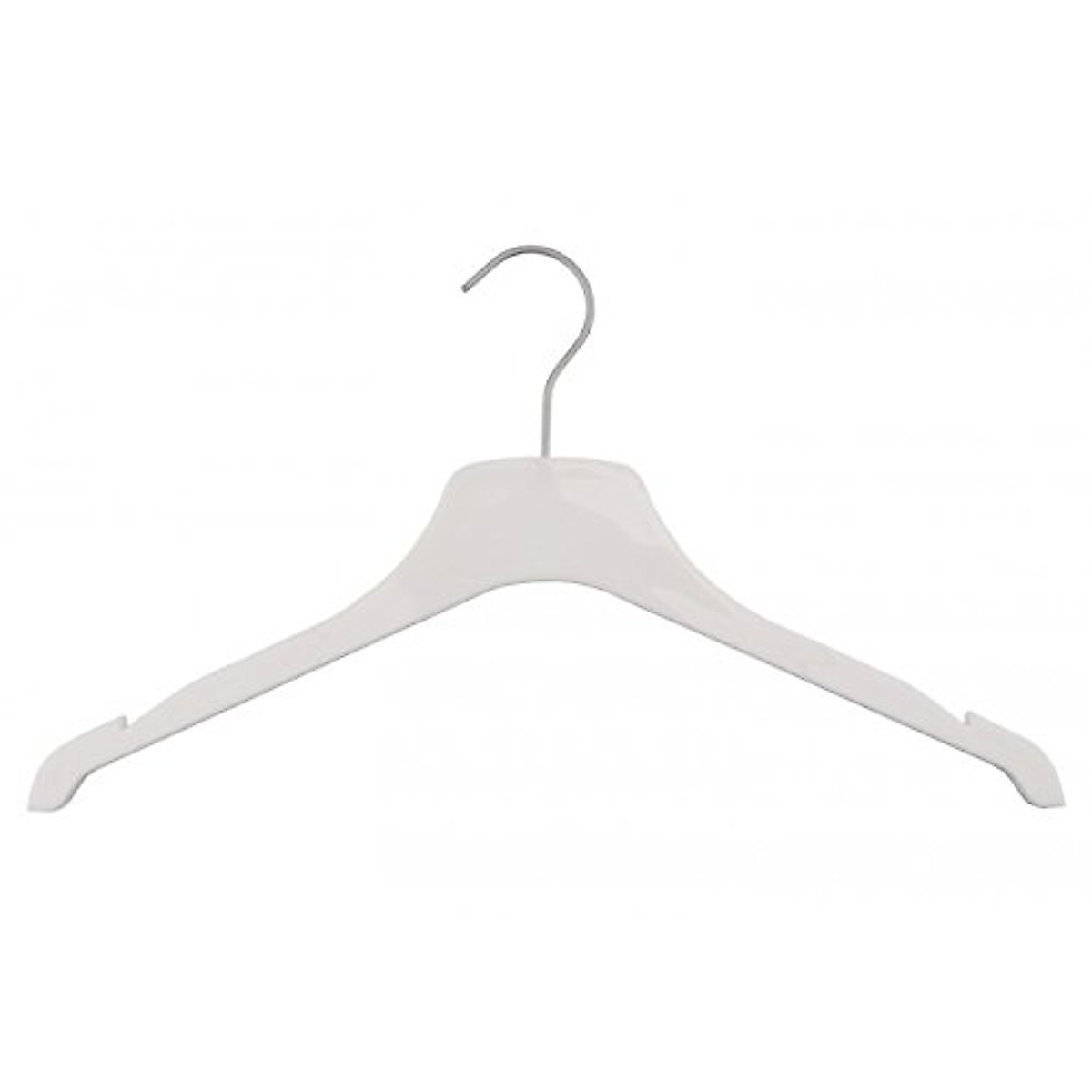 NAHANCO 9101750HU Acrylic Premium Shirt Hanger, 17", White (Pack of 12)