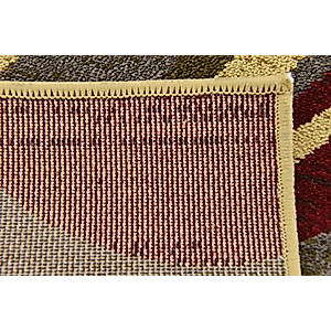 Unique Loom Barista Collection Area Rug - Ngada (2' 2" x 6' 1" Runner, Beige/ Red)