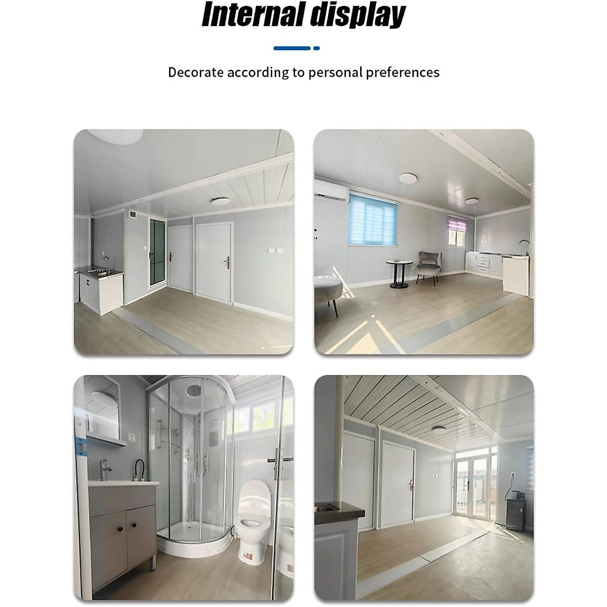 Foldable Modular Tiny Home 20ft/40ft Prefabricated Container House with Bathroom & Kitchen