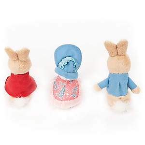 GUND Beatrix Potter Classic Peter Rabbit Flopsy Jemima Puddle-Duck Finger Puppets Set of Three Soft Plush, 3”