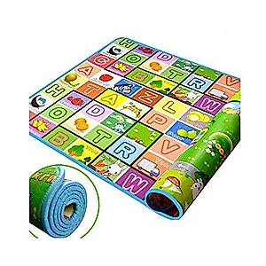 Play Mat for Baby,Baby Care Play Mat Foam Floor Gym,Foldable Non- Bpa Non-Toxic Non-Slip Baby Playmat Thick Extra Large Reversible Waterproof Crawling Mat Portable Toddlers Kids (Animal, Large)