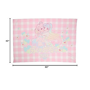 Winx Club Tapestry Wall Hanging Kawaii Friendship Dark Gothic Wall Tapestry for Living Room Bedroom (Pink)