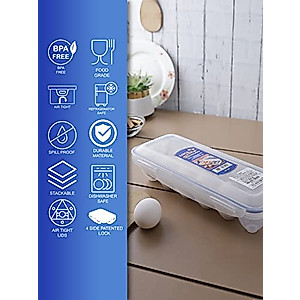 LocknLock Easy Essentials Specialty Dozen Egg Storage Container, 12-Cup