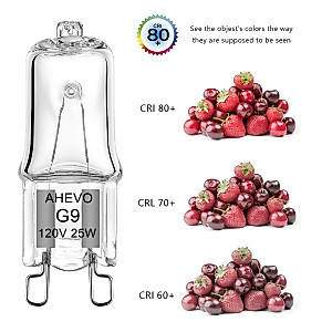 AHEVO G9 JCD 25 Watt 120 Volt T4 JD Type Halogen House Hold Light Bulb Crystal Clear Lense Hanging Pendant Accent Type Spot Down Lamp Chandelier Sconce Fixture Lighting 10 Pack