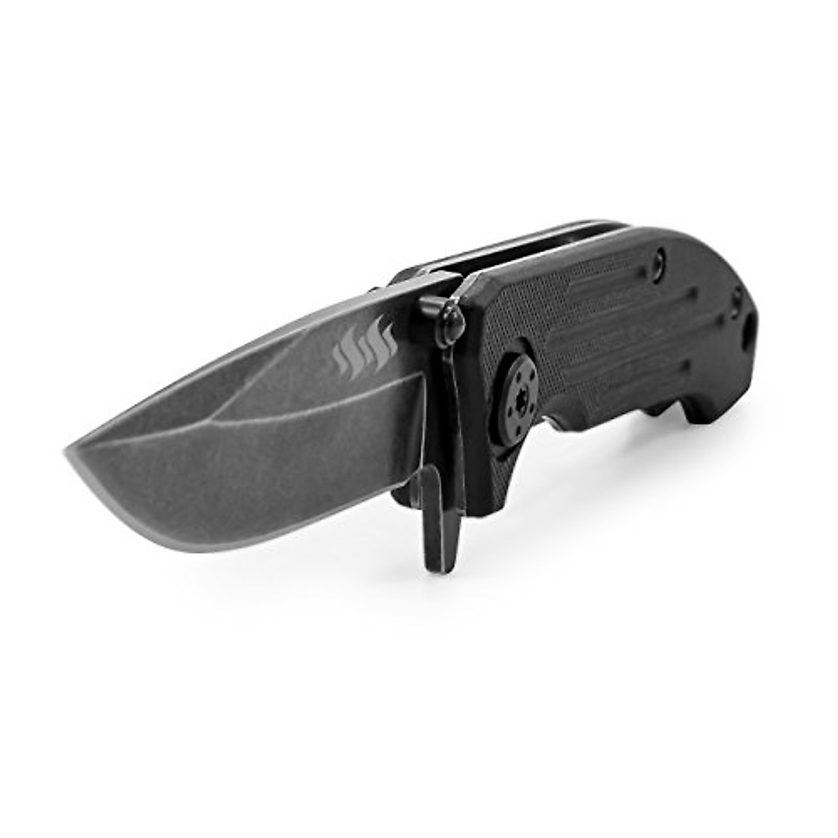 Kuuma Camco Manufacturing 51912 Knife, 6-1/2" Folding, 3-5/8" Closed, Spring Assist, Black,One Size