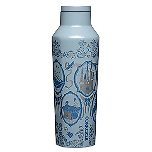Corkcicle Disney Princess Cinderella Insulated Canteen Travel Water Bottle, Triple Insulated Stainless Steel, Keeps Beverages Cold for 25 Hours or Warm for 12 Hours, 20oz