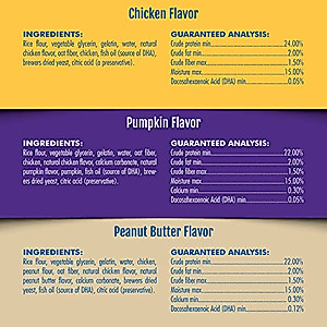 N-Bone Puppy Teething Sticks Variety Pack, Chicken & Pumpkin & Peanut Butter Flavor, Total 3 Bags, 11.22-oz