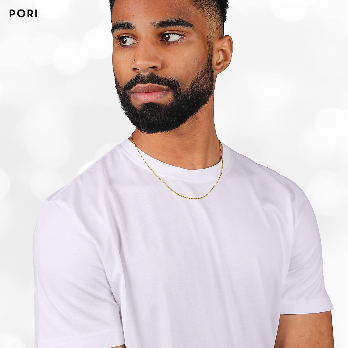 PORI JEWELERS 14K Yellow Gold 1.5MM Diamond Cut Rope Chain Necklace, Sizes - 20 Inches