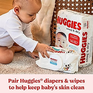 Huggies Size 3 Diapers, Snug & Dry Baby Diapers, Size 3 (16-28 lbs), 168 Count, Packaging May Vary