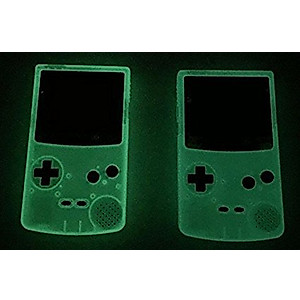 New Replacement Full Housing Shell Cover Case Pack Backlight Backlit for Gameboy Color GBC Repair Part-Luminous Green Edition