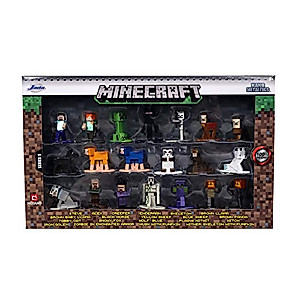 JADA Toys Minecraft 1.65"" Die-cast Metal Collectible Figures 20-Pack Wave 5, Toys for Kids and Adults, 32023, Brown