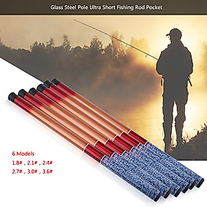 Retractable Hand Pole, Hand Glass Steel Pole Portable Telescopic Rod Freshwater Casting Hard Fishing Gear(1.8)