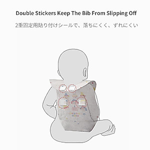 Poksun Baby and Infant Disposable Travel Bibs - Soft, Leakproof, for Toddlers Babies, Feeding, Traveling, (60PCS) Unicorn