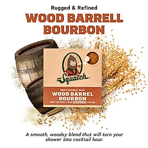 Dr. Squatch Men's Soap Variety 4 Pack - Wood Barrel Bourbon, Gold Moss, Bay Rum, Cool Fresh Aloe