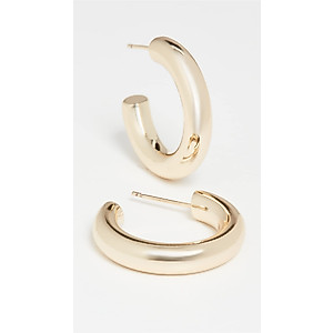 Alexa Leigh Women's Everyday Hoops, Yellow Gold, One Size