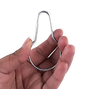 Super Z Outlet Silver Metal Shower Curtain Style Hanging Clip Chain Hooks Sorting & Organizing (50 Pieces)