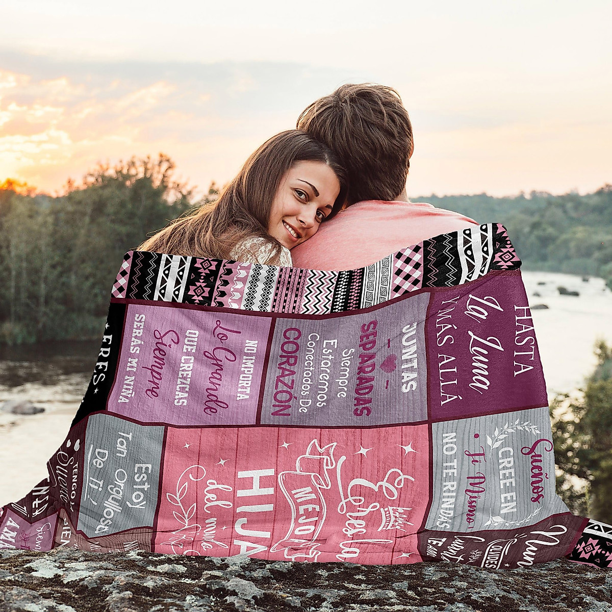 TRISG Regalo para Mi Hija, Hija Regalos, Mothers Day Hija Gifts, Hija Blanket 60x50in, Birthday Daughter Gifts in Spanish, Regalo Hija Cumpleanos, Regalo De Hija Graduacion, Día De La Madre, Navidad