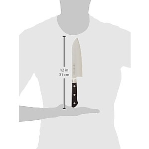 Tojiro Fujiro DP Cobalt Alloy Steel Split with Base Santoku All-Purpose Knife, 刃渡り:170mm, black (black 19-3911tcx)