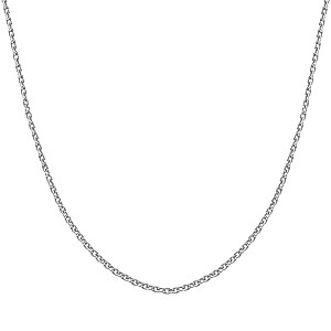 Honolulu Jewelry Company 925 Sterling Silver 1mm Cable Chain Necklace for Women Tarnish Resistant - Made in Italy (22 Inches)