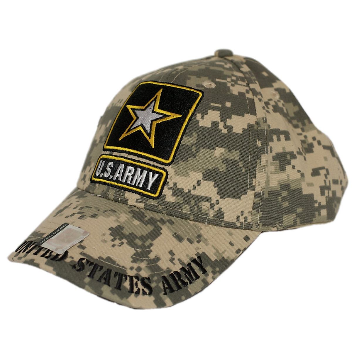 U.S ARMY STAR CAMOUFLAGE CAMO DIGITAL MILITARY BASEBALL 3D EMBROIDERED CAP HAT