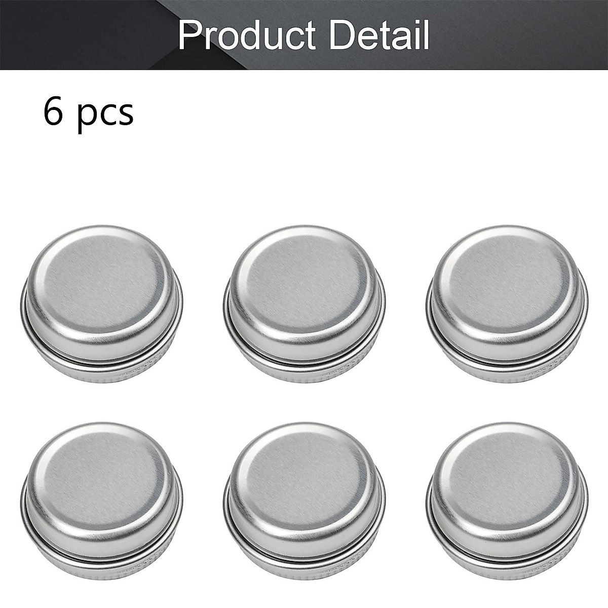 Othmro 6pcs 0.3oz Metal Round Tins Aluminum Tin Cans Containers with Screw Lid, 35*18mm(DxH) Silver tin cans for Salve, Spices, Lip Balm, Tea or Candies 10ml