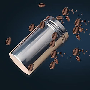 304 Stainless Steel Sealed Food Storage Jar Portable Tea Coffee Beans Container Easy for Travel Outdoor and Camping(L)