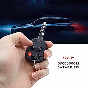 Xucanarmy Replacement for Keyless Entry Car Key Fob, 4 Buttons Keyless Entry Remote for Ford, Lincoln, Mercury, Mazda, Key Fob Clicker Transmitter OUCD6000022