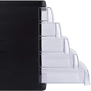 BaRdzo Document Organizer - Half Transparent Vertical File Cabinet 4 Drawer Function Flat Drawer (Color : D)