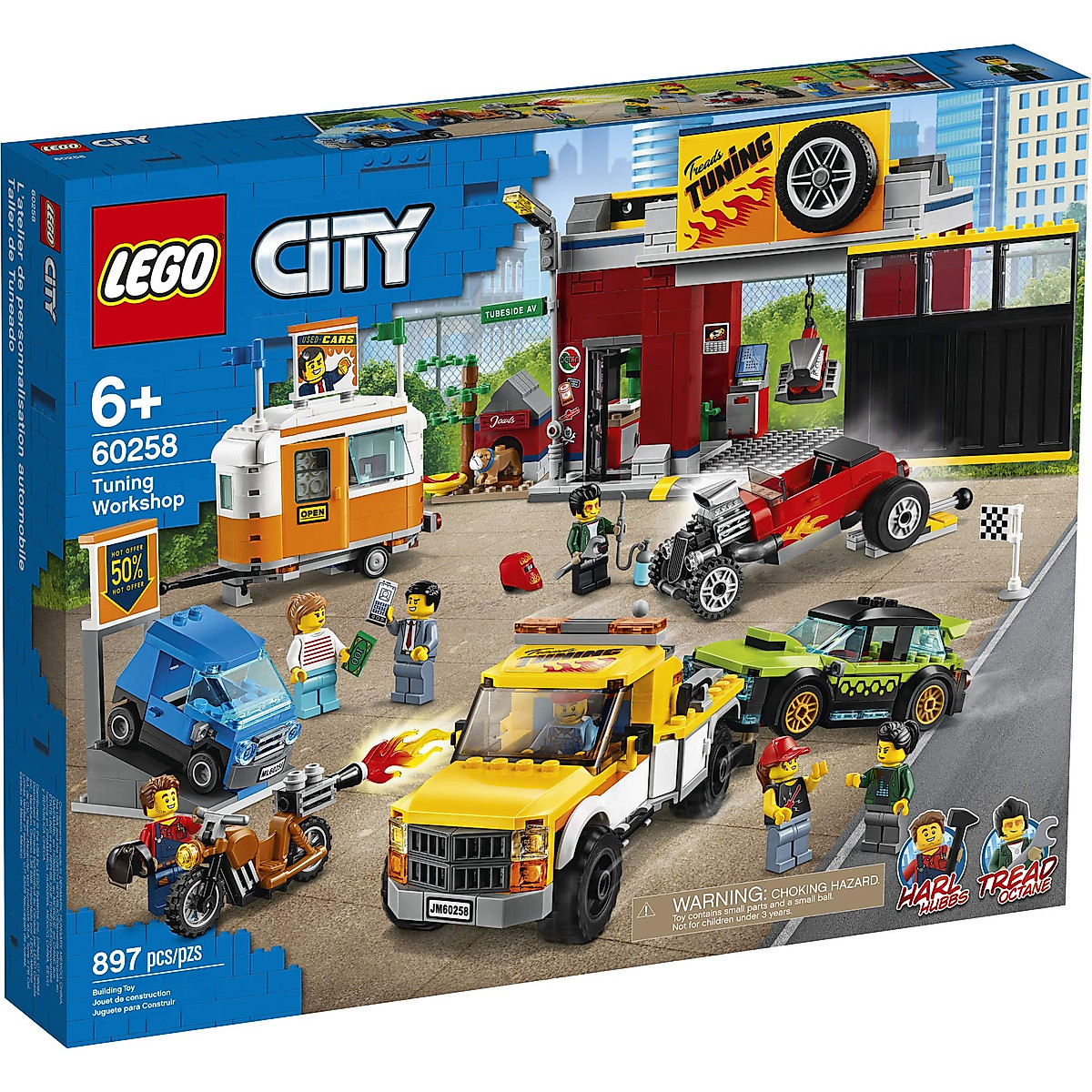 LEGO City Toy Car Garage 60258, Cool Building Set for Kids (897 Pieces)