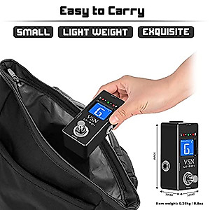 VSN Tuner Pedal,Chromatic Guitar Tuner Pedal Fast and Accuate Tuner for High Precision ± 1 Cent with Pitch Indicator for Electric Guitar and Bass True Bypass LT-901
