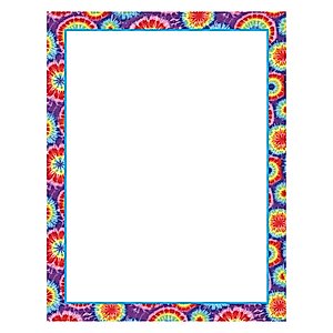 Barker Creek Tie-Dye Design Computer Paper, 8-1/2 x 11 Inches, 50 Sheets
