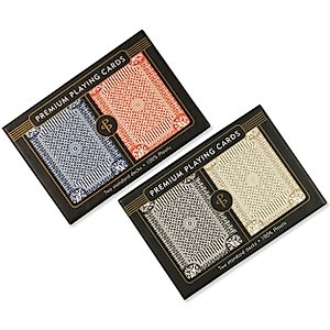 PETER PAUPER PRESS 100% Plastic Playing Cards Value Pack (4 Decks)